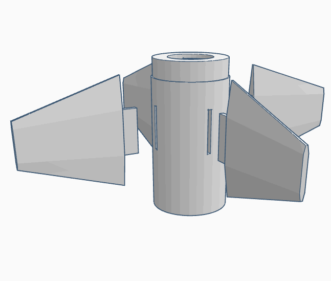 Boyce Nike Smoke Fin Can 1:10 Scale for BT-60 tube (24mm Motor Mount ...